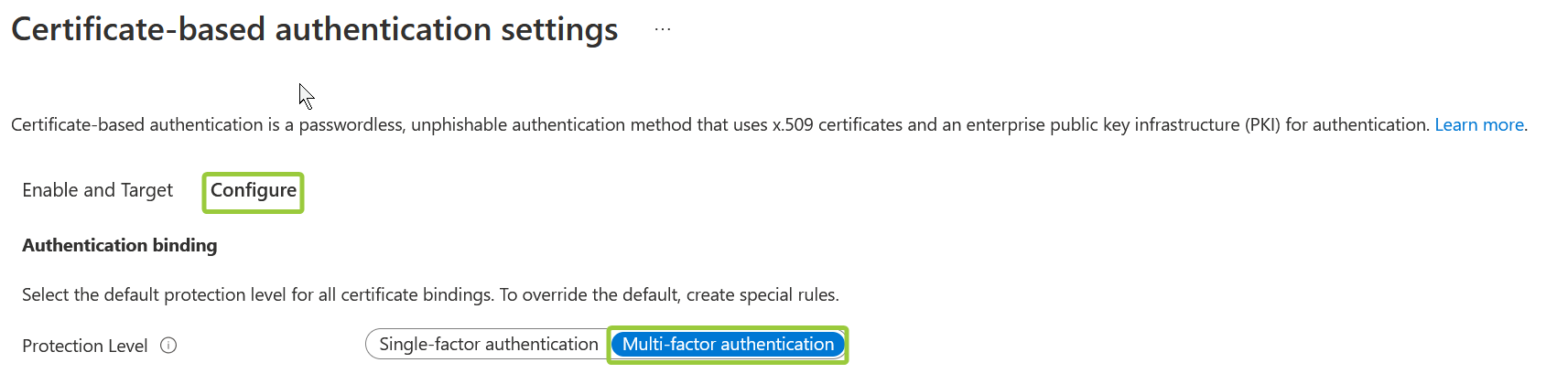 Enable Microsoft Entra Id Certificate Based Authentication Yubico